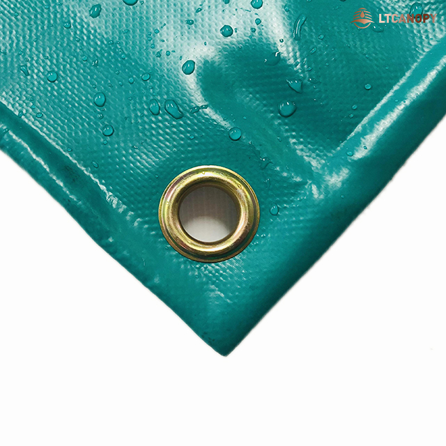 Light Green Tear Resistant PVC Fabric Coated Tarp For Membrane ...