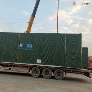 Heavy duty PVC mesh coated tarp for shipping container tarp roof cover ...