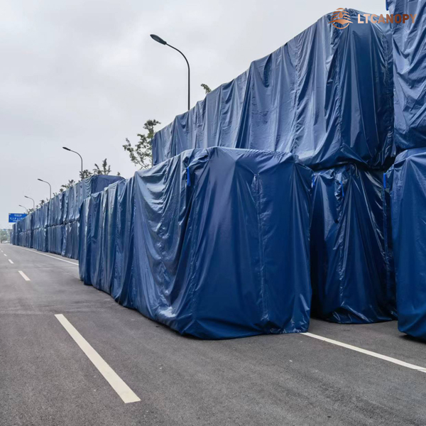 Waterproof Covering Tarpaulin 40ft Container Cover PVC Coated Tarp ...