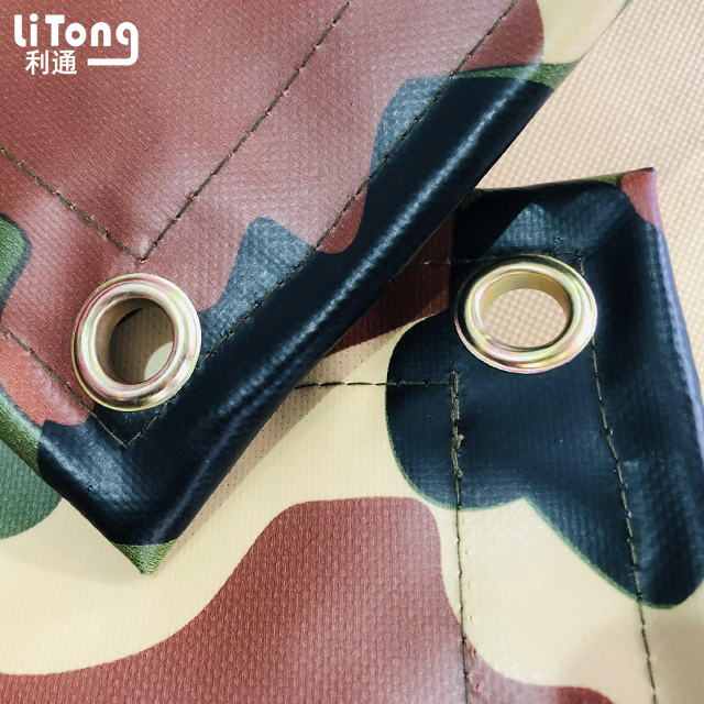 Camouflage High Quality PVC Heave Duty Mesh Fabric Coated Tarp For Army ...