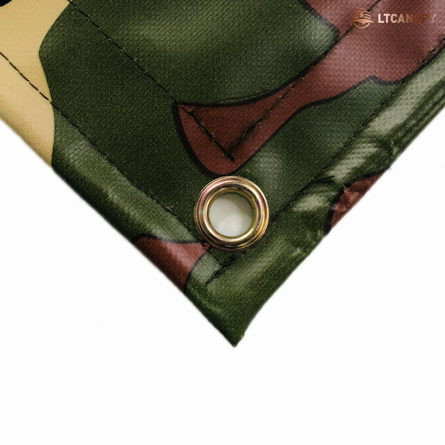 Camouflage High Quality PVC Heave Duty Mesh Fabric Coated Tarp For Army ...