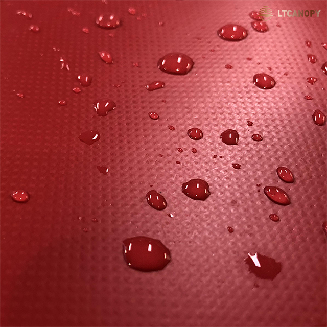 Red Abrasion Resistant PVC Mesh Fabric Coated Tarp For Water Storage ...
