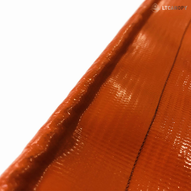 Orange Tear Resistant PVC Fabric Tarpaulin For Flexible Flood Control ...
