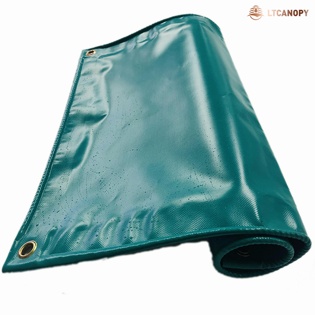 Light Green Tear Resistant PVC Fabric Coated Tarp For Membrane ...